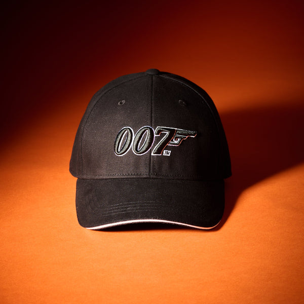 James Bond Two-Tone 007 Embroidered Baseball Cap - Black | 007Store