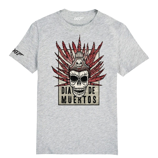 James Bond Grey Día De Muertos Poster T-Shirt - Spectre Edition (Outle ...